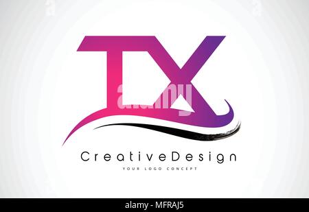 TX T X Letter Logo Design in Black Colors. Creative Modern Letters ...