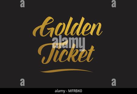 A vector illustration of Golden Ticket Logo Vector Illustration in ...