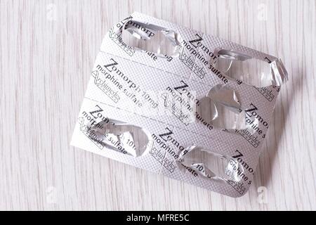 Photograph of an empty Zomorph capsules packet Stock Photo - Alamy