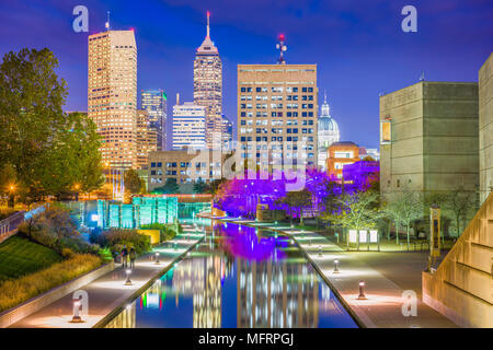 The Canal Walk in downtown Indianapolis, Indiana is part of the Indiana ...
