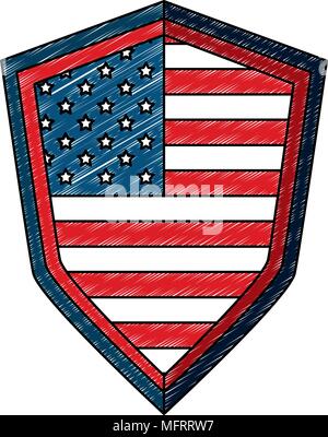united states of america emblematic shield vector illustration design ...
