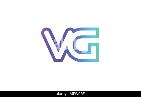 VG V G letter logo combination alphabet vector creative company icon ...