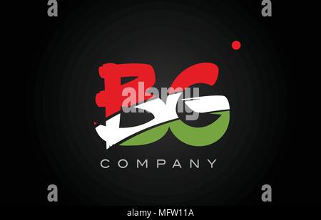 bg b g alphabet letter logo combination in red and black color ...