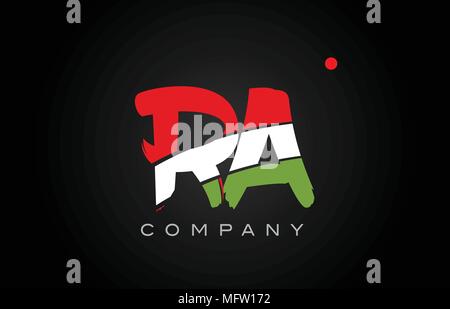 Design of alphabet letter combination RA R A with grunge texture and ...