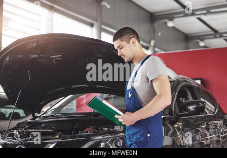 car service repair maintenance and people concept Stock Photo - Alamy