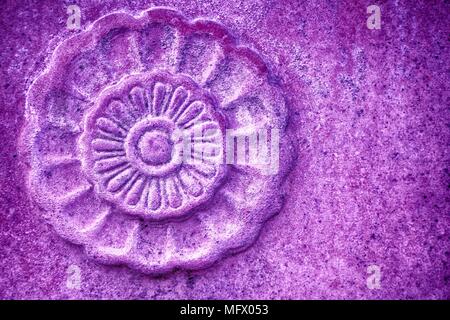 Ultra purple Ornate stone texture, circle rock shape, background for ...