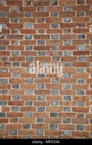 Antique early American handmade brick wall in Colonial Williamsburg ...