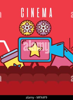 Cinema cute cartoons design Stock Vector Image & Art - Alamy