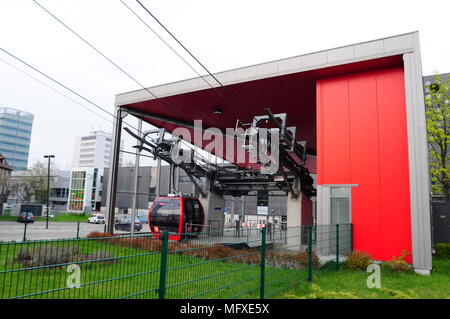 The gondola lift/ cable car at the Technical University of Wroclaw ...