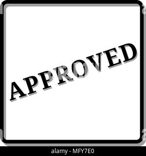 Quality Control Approved Hand Drawing Lettering Design Template. Vector ...