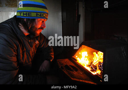 Coire Fionnaraich Bothy near Coulags Strath Carron Stock Photo - Alamy