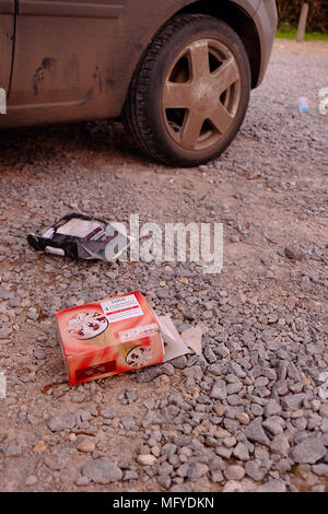 fast food litter packaging wrappers Macdonald's burgers litter bin ...