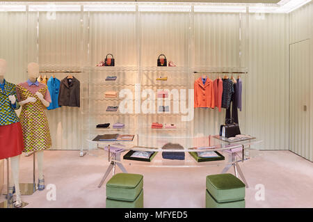 SINGAPORE - NOVEMBER 08, 2015: interior of Kate Spade store. Kate Spade ...