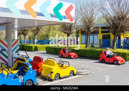 Young children driving cars at Lego City Driving School, Legoland ...