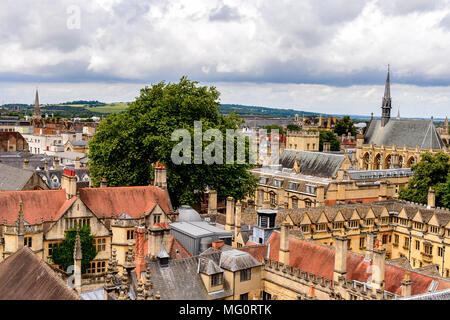 Aerial view of Brasenose College buildings in Oxford, Oxfordshire ...