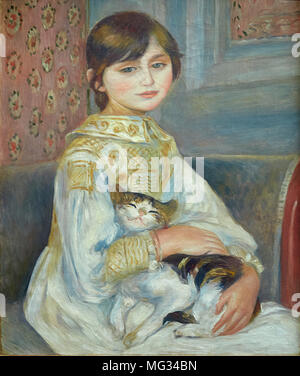 *Julie Manet with Cat* by Pierre-Auguste Renoir portrays the artist's ...