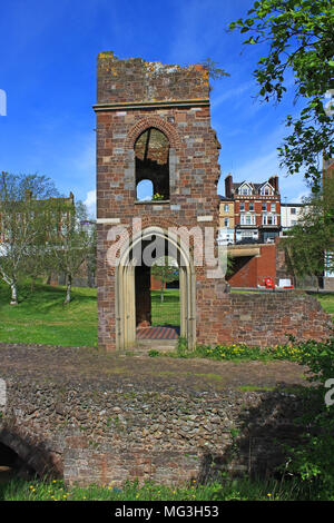 The Old Exe Bridge is a ruined medieval arch bridge constructed between ...