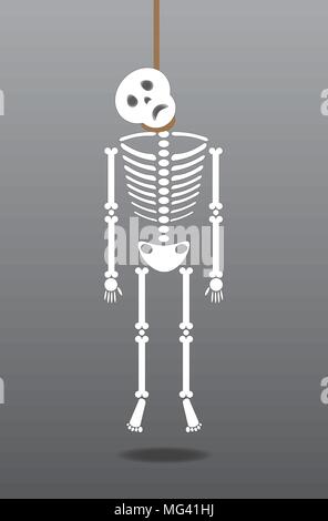 hanged halloween skeleton Stock Photo - Alamy