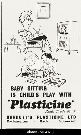 1950s UK Plasticine Magazine Advert Stock Photo - Alamy