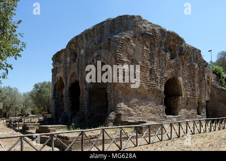 The ruins of the tower of Roccabruna. Villa Adriana. Tivoli. Italy. The ...
