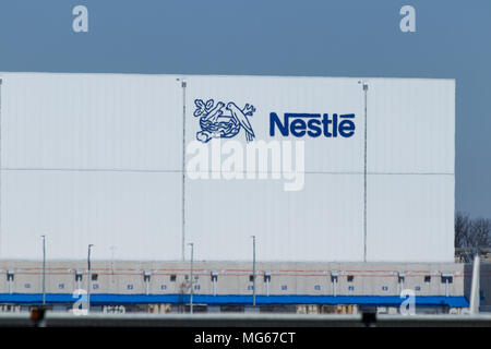 Anderson - Circa April 2018: Nestle manufacturing plant. Nestle ...