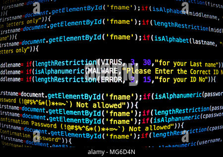 Desktop source code and abstract technology background, Developer and ...