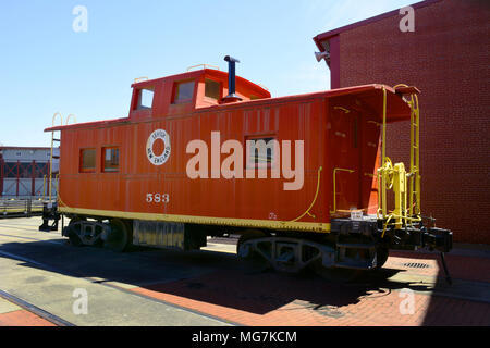 Lehigh and New England Railroad caboose #583 at the Steamtown National ...