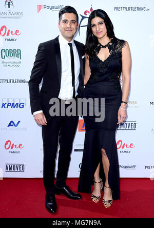 Manish Bhasin (left) and his wife Anushka Bhasin attending the 8th ...