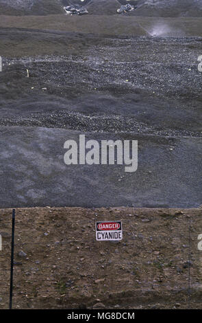 Cyanide is used to leach gold from old mining tailing piles. Water ...