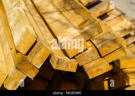 wooden beams stacked and processed Stock Photo - Alamy