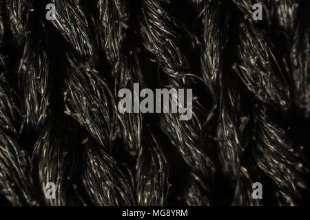 Black nylon mesh cloth fibers under the microscope Stock Photo - Alamy