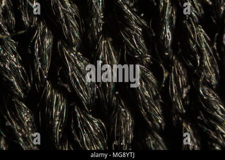Black nylon mesh cloth fibers under the microscope Stock Photo - Alamy