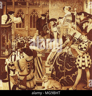 Hugh Latimer preaching to Edward VI Stock Photo - Alamy
