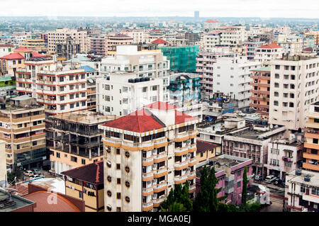 Aerial view of Kariakoo and CBD looking east from Kariakoo, Dar es ...