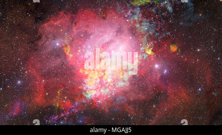 Infinite beautiful cosmos background with nebula and stars. Elements of ...