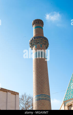 Minaret of the Jameh Mosque in Natanz, Iran Stock Photo - Alamy