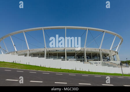 Chorzow, Silesia, Poland - April 21, 2018 : Old Elka cable car seats on ...