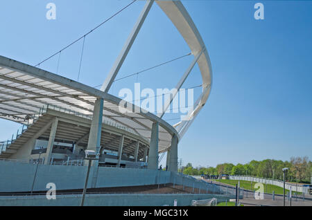 Chorzow, Silesia, Poland - April 21, 2018 : Old Elka cable car seats on ...