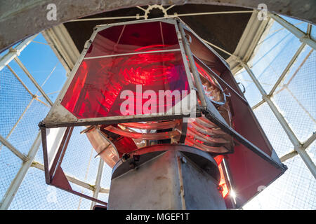 Lamp inside a sea lighthouse, Poti, Georgia Stock Photo - Alamy