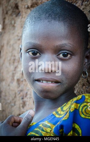 Portrait of young girl of the Tata Somba tribe or Tammari people Stock ...