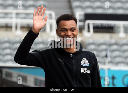 Newcastle United's Jacob Murphy arrives for the Premier League match at ...
