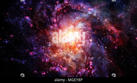 Glowing spiral galaxy. Elements of this Image furnished by NASA Stock ...