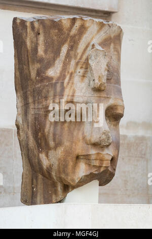 London. England. British Museum. Quartzite head of Egyptian Pharaoh ...