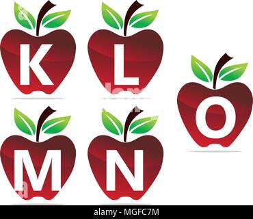 Apple Initial Template Set Stock Vector Image & Art - Alamy