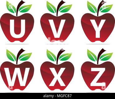 Apple Initial Template Set Stock Vector Image & Art - Alamy