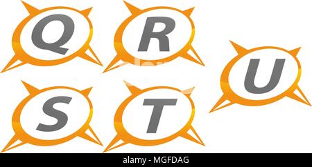 Compass Guide Solution Template Set Stock Vector Image & Art - Alamy