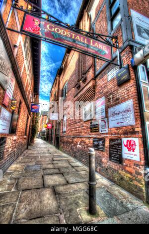 The Medieval Godstall Lane in Chester city centre UK Stock Photo - Alamy