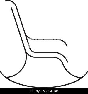 Rocking Chair Simple vector icon. Illustration symbol design template ...