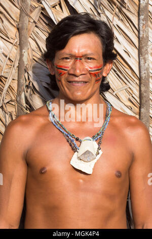 Three tribal children in an Amazon rainforest village Ariau near Manaus Brazil Stock Photo - Alamy