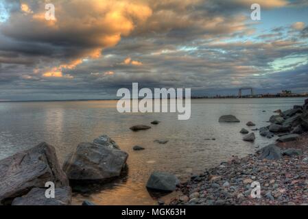 A calm summer night in Duluth, Minnesota Stock Photo - Alamy